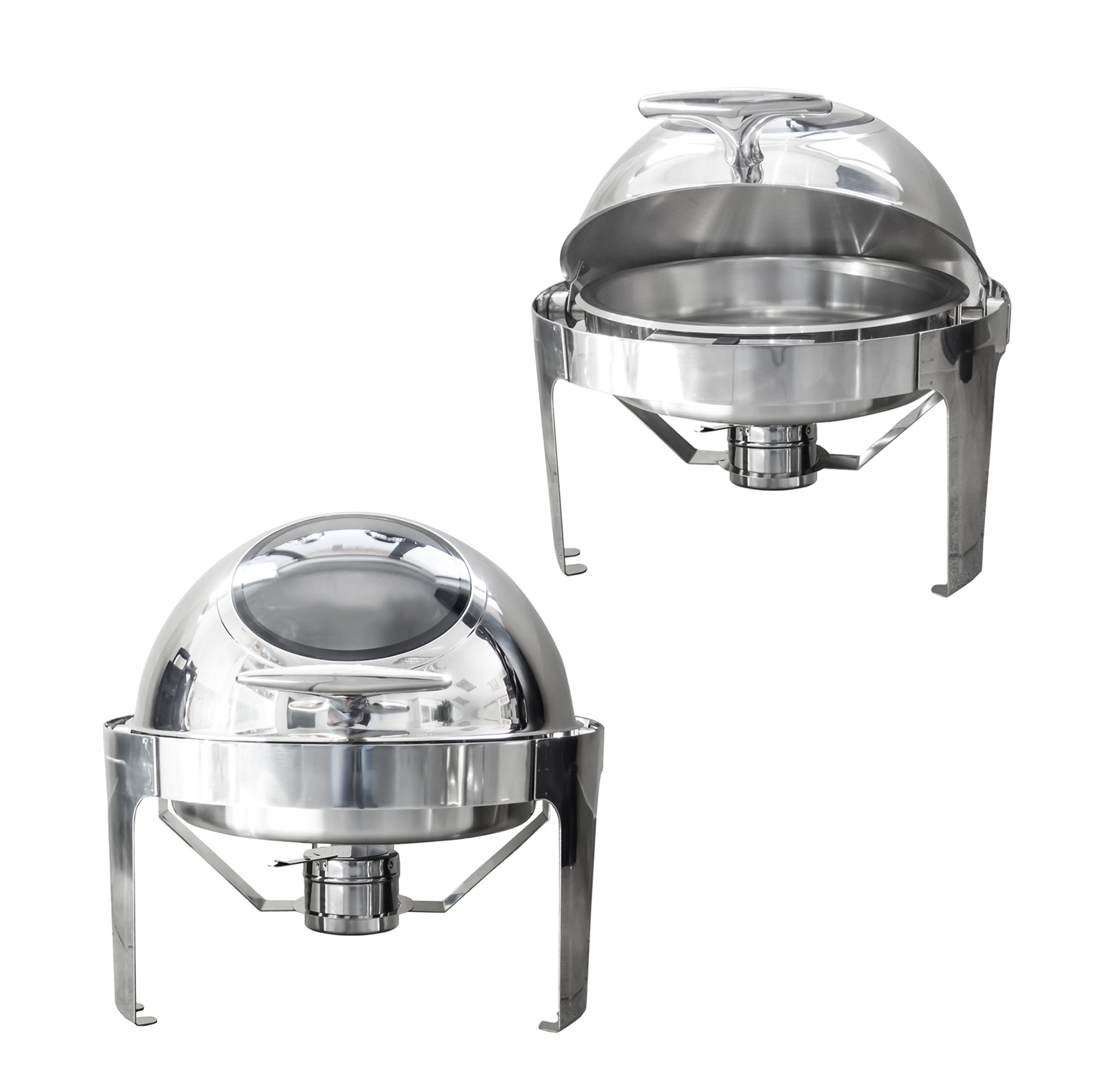 Cater Basix chafing dish roll top round with window 6.8 lt - AWG ...